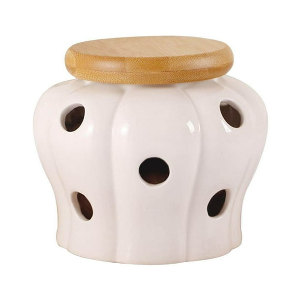 Japanese Style Garlic Keeper Hollow Out Portable Out Portable Garlic ...