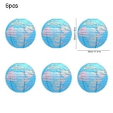 TOPRenddon 6 Pcs World Map Paper Lanterns – Collapsible Travel Theme ...