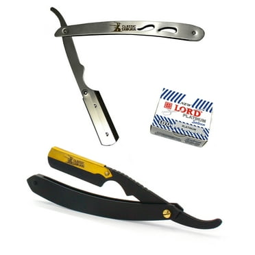 Classic Samurai CS-102 Matte Black Folding Straight Razor, Shavette ...