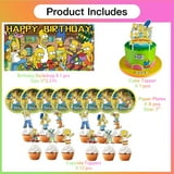 The Simpsons Party Supplies Decor Decorations Plates Backdrop ...