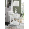 Home Square American Heritage Logan End Table in White Wood Finish ...