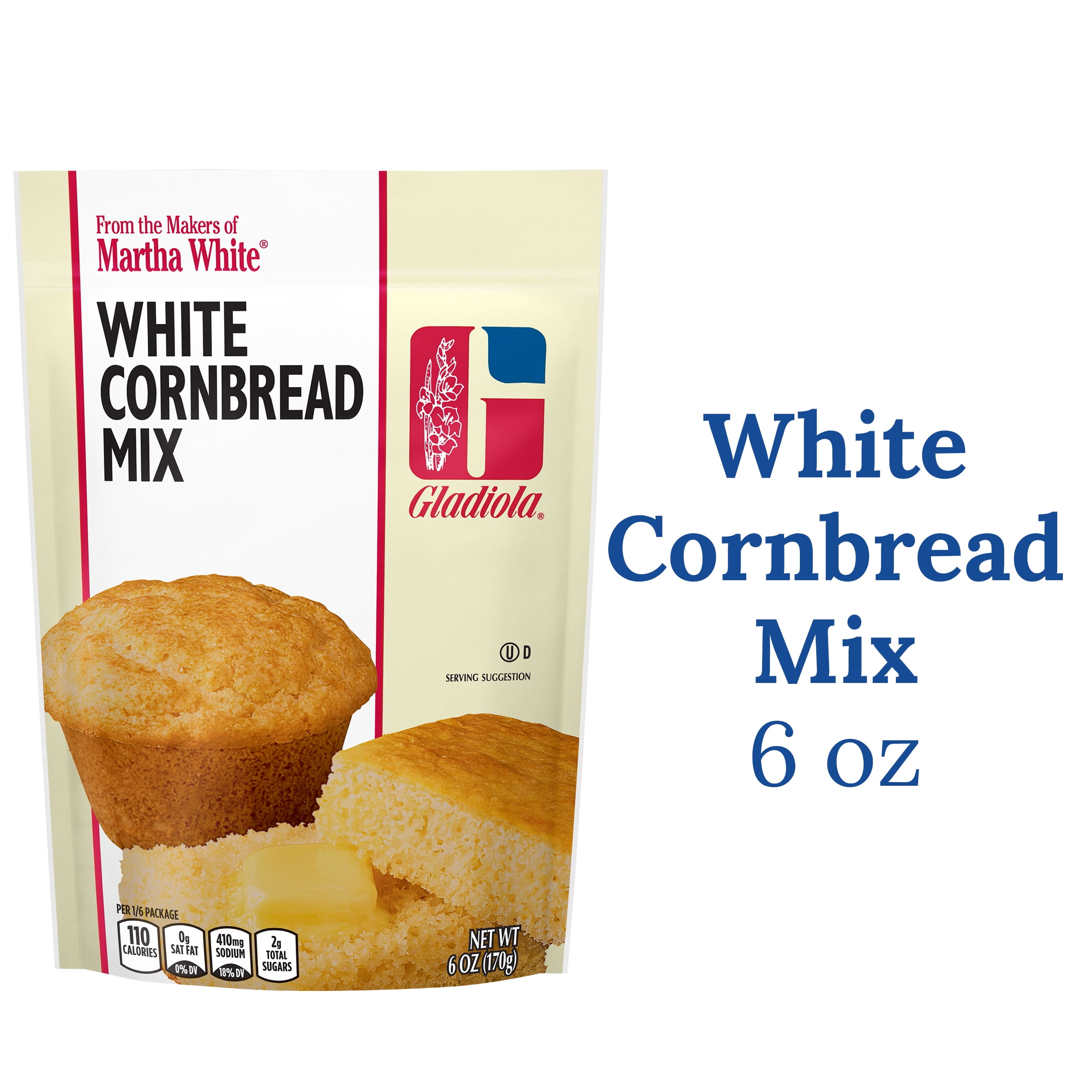Martha White Gladiola White Cornbread Mix, 6 Oz Pouch - Walmart.com