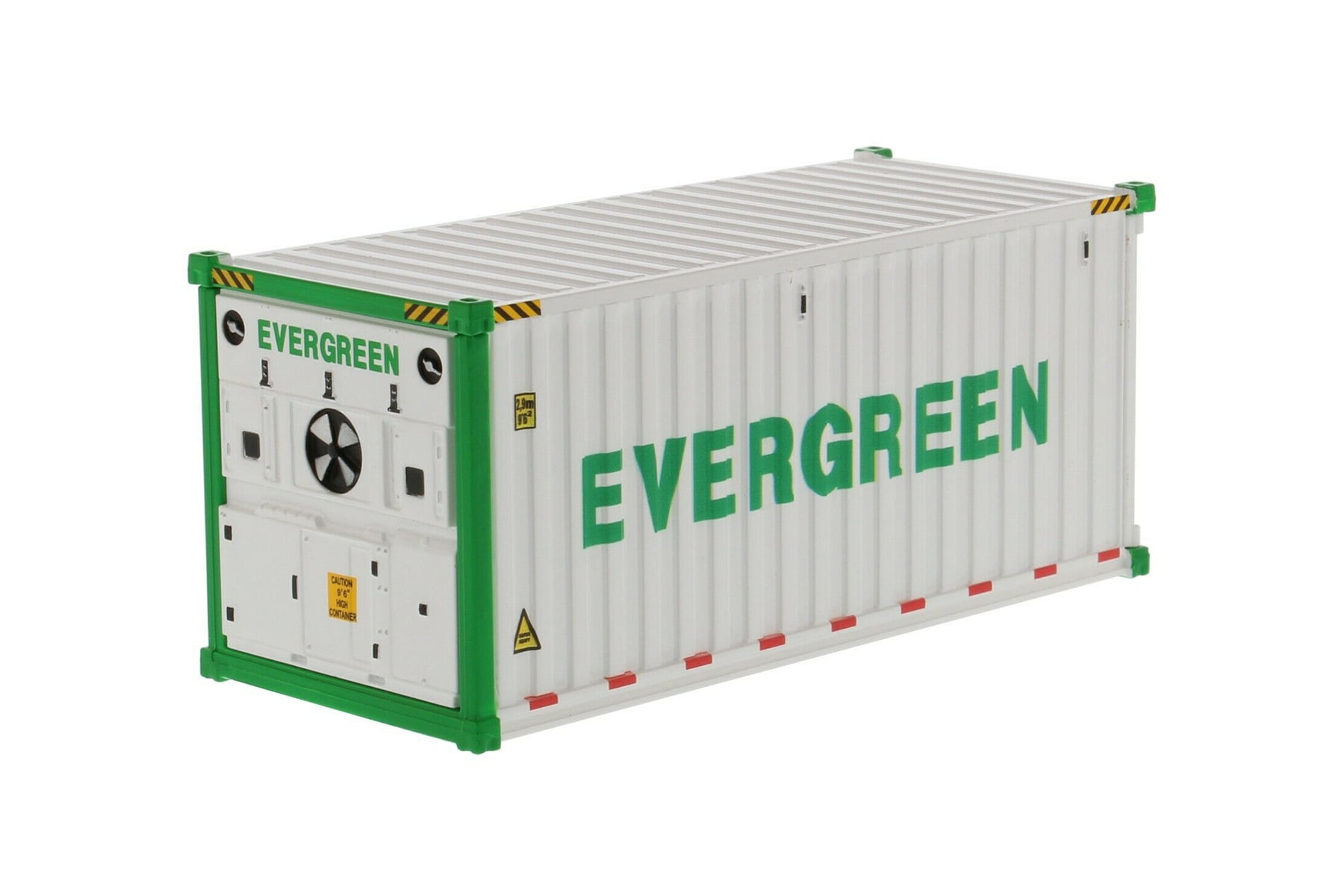 20' Refrigerated Sea Shipping Container "Evergreen", White - Diecast ...