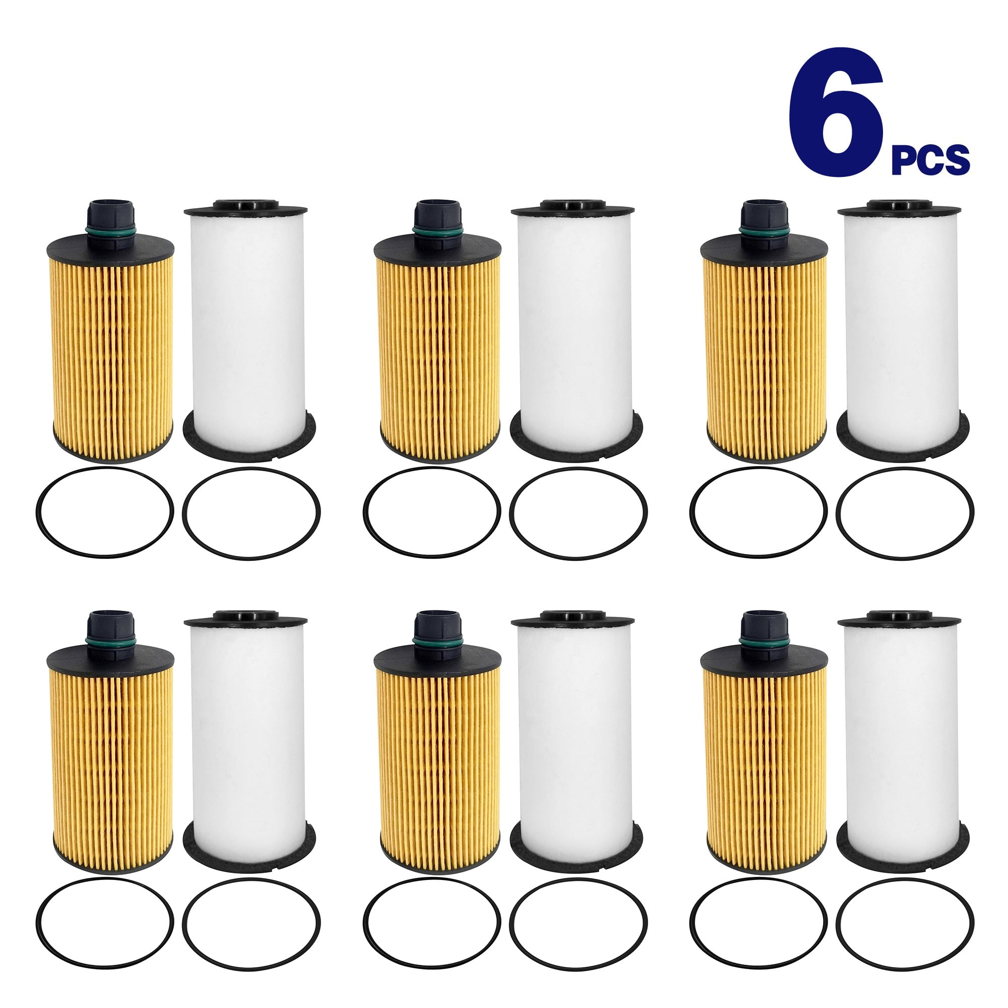6 Set of Oil Filter & Fuel Filter Compatible with 2014-2019 Ram 1500 ...