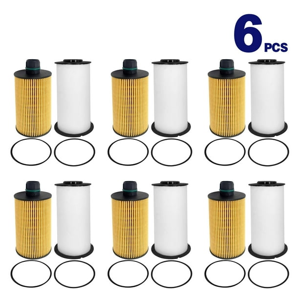 6 Set of Oil Filter & Fuel Filter Compatible with 2014-2019 Ram 1500 ...