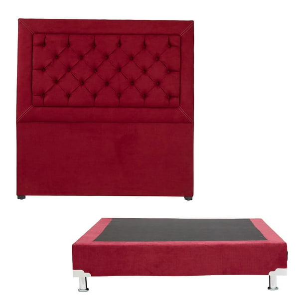 Box Base Cama Matrimonial + Cabecera Mary Rojo Dicasa Red | Walmart en ...