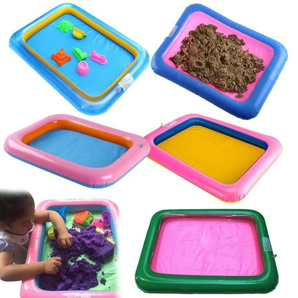 Sand Tray, Inflatable Portable Sandbox Moldable Play Sand Tray for Kids ...