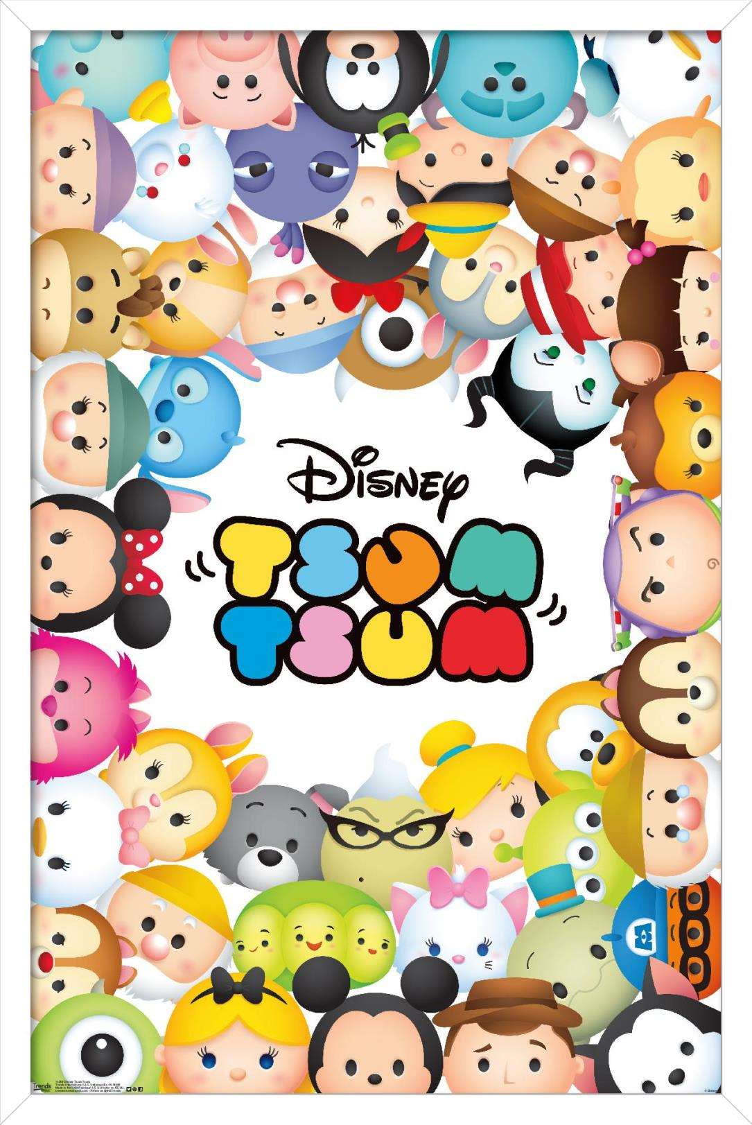 Disney Tsum Tsum Wall Poster, 14.725" x 22.375", Framed - Walmart.com