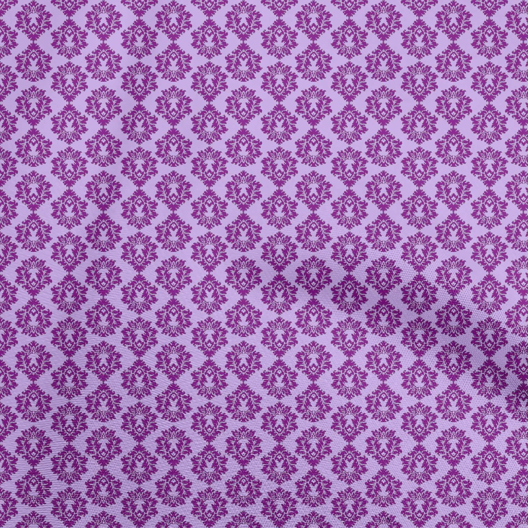 oneOone Cotton Flex Violet Fabric Geometric Diy Clothing Quilting ...