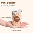 Square Food Storage Canisters 8oz*6 Count For Spices, Jams, Overnight ...