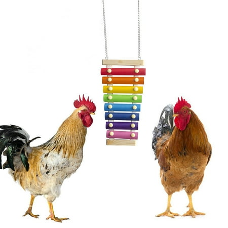 Konesky Chicken Xylophone Pet Chicken Toy Percussion Toy Sound Toy Wood ...