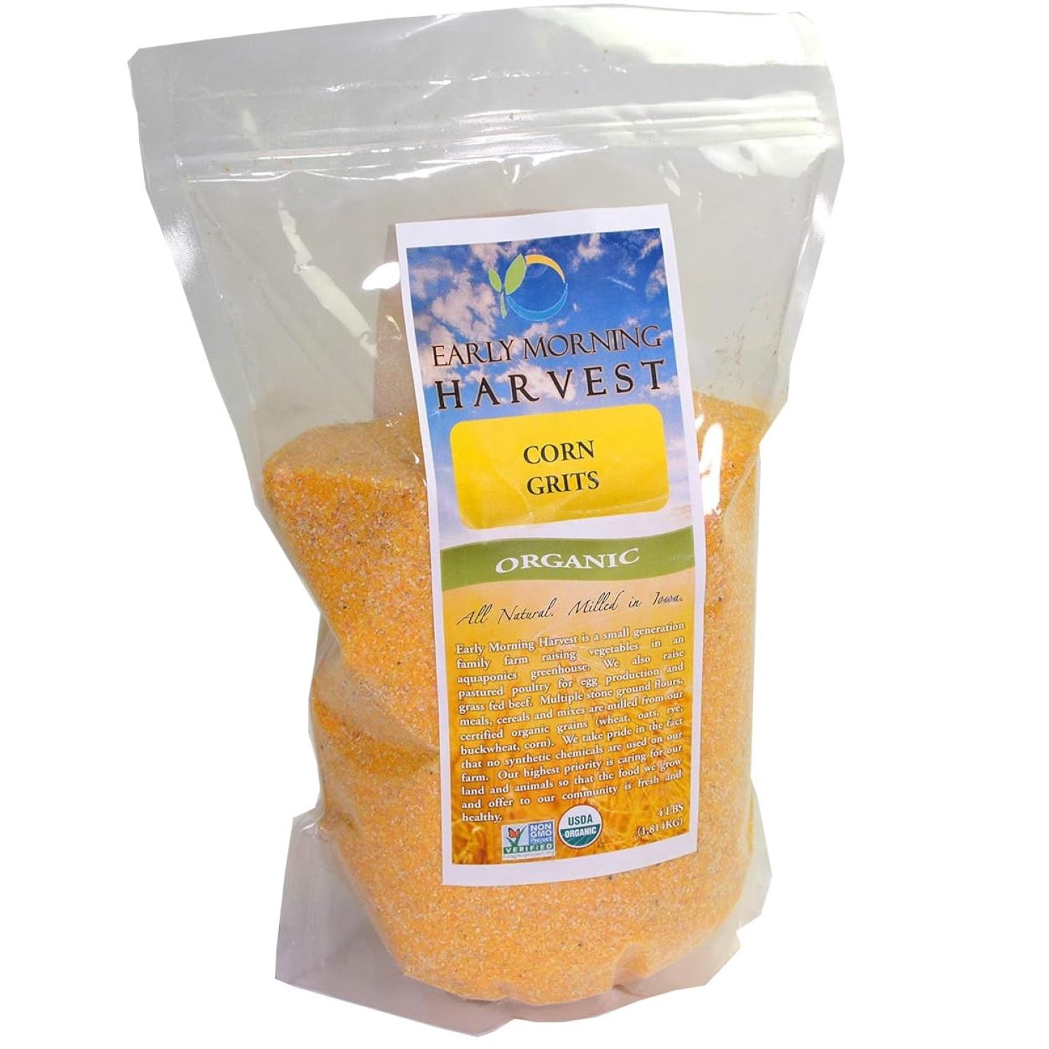 LZHF Organic Stone Ground Corn Grits - Made from Organic, Non-GMO ...