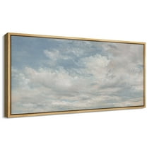 Large Framed Canvas Print Serene Blue Skies - Classic LandscapeWall Art ...