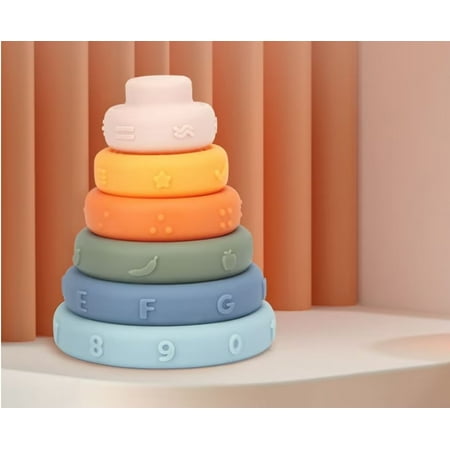 FanShow Mini Potatoes 6 Piece Stacking and Nesting Round Toys, Soft ...