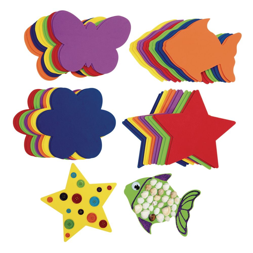 Jumbo Foam Collage Shapes 48 pieces - Walmart.com