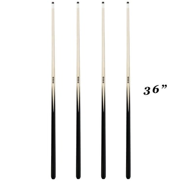OKKO 1-Piece Pool Billiard House Bar Short Cue Sticks 36”, Screw-On Tip ...