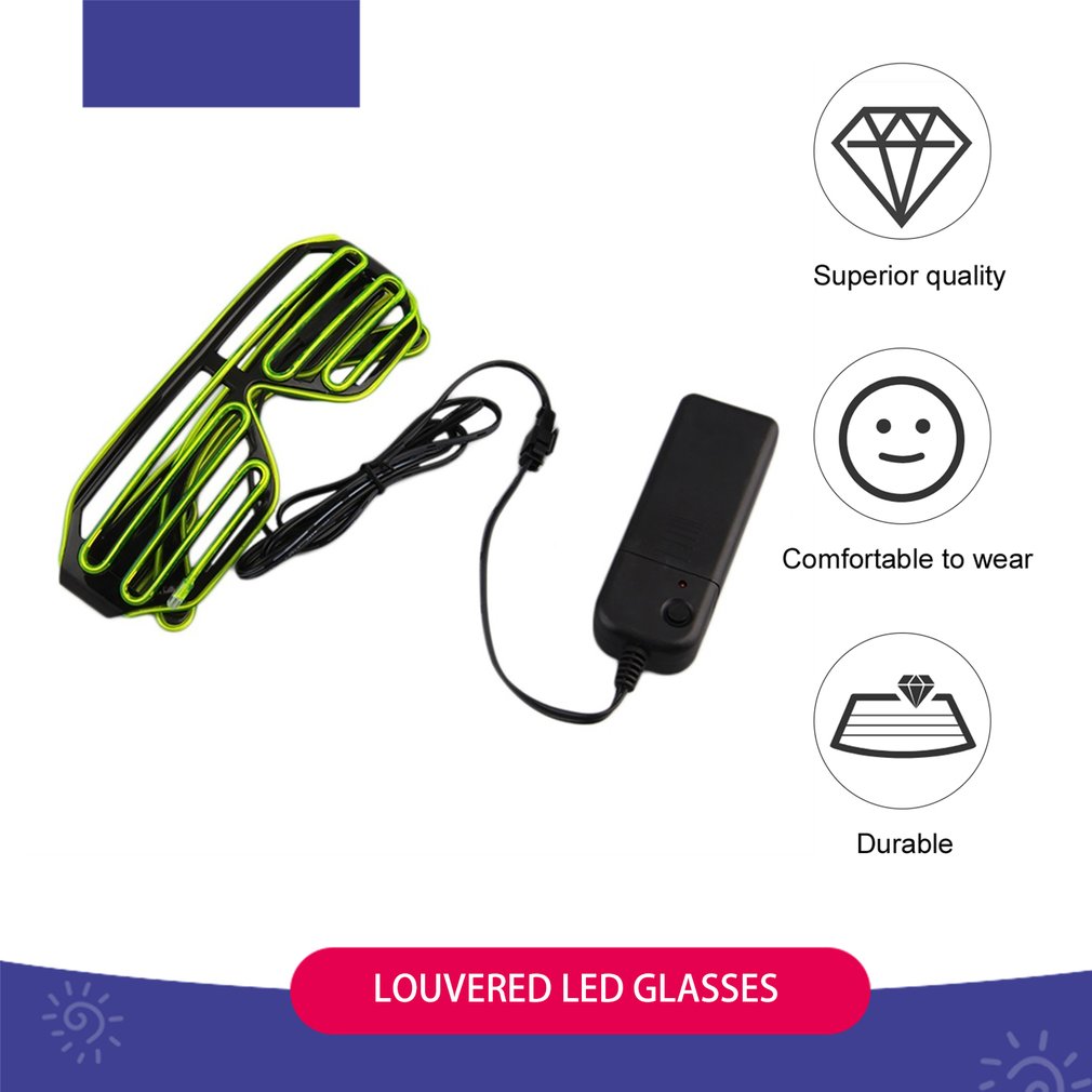 Easy To Wear Riding LED Glasses Light Up Shades Flashing Rave For ...