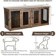 71-Inch Double Row Wooden Large Dog Crate, Ideal for Housing 2 Dogs ...