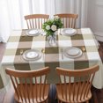 Brown White Buffalo Check Table Cloth Waterproof Tablecloths, Farmhouse ...