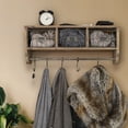 HBCY Creations 24 Inch Rustic Wall Mounted Coat Rack with 5 Hooks ...