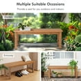 Outdoor Bench Waterproof Garden Bench Dining Patio Backless Bench Suit ...