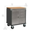 Seville UltraHD Rolling Workbench, Heavy Duty, 1-Door, 4-Drawer, Solid ...