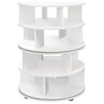 Montauk 16 Pair Revolving Shoe Storage Rack Carousel, White Wood ...