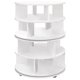Montauk 16 Pair Revolving Shoe Storage Rack Carousel, White Wood ...