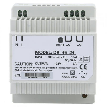 DR-45-24 45W Single Output 24V Din Rail Power Supply AC/DC Switching Power Supply | Walmart Canada