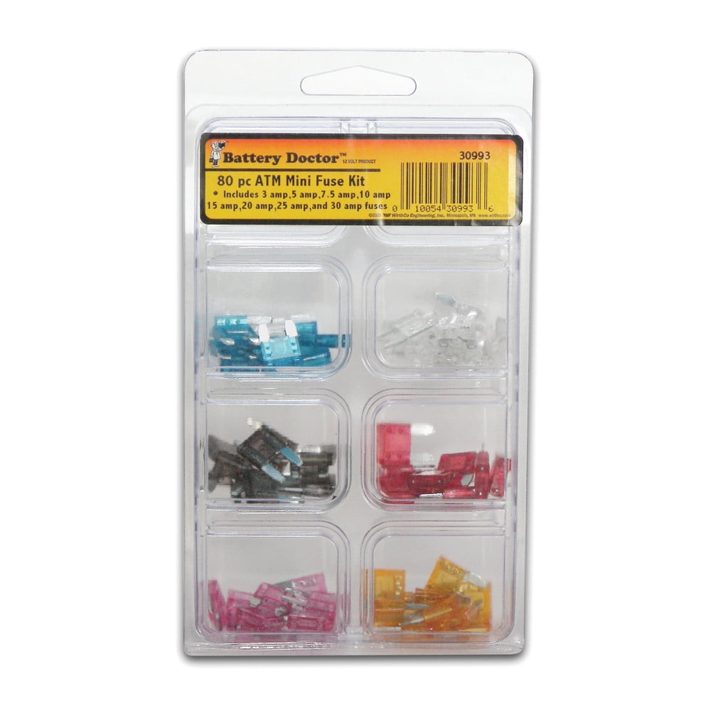 Battery Doctor 30993 MiniBlade Fuse Kit - 80 Piece - Walmart.com