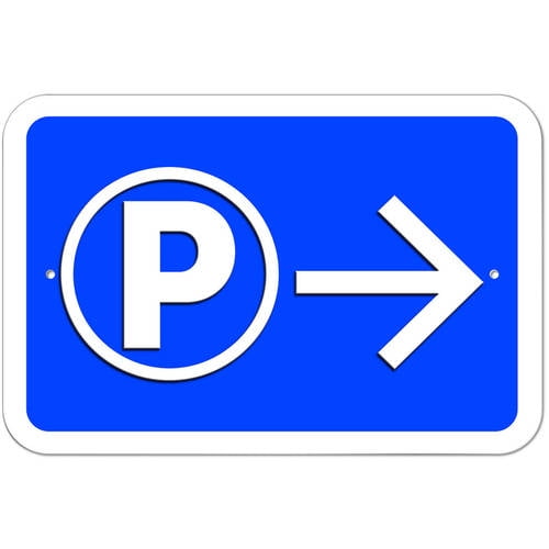 Parking Right Arrow Sign - Walmart.com