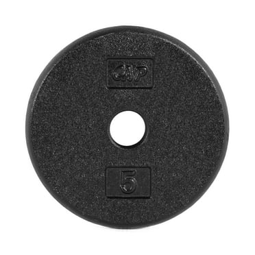 CAP Barbell Standard Cast Iron Weight Plate, 5 lbs, Black - Walmart.com