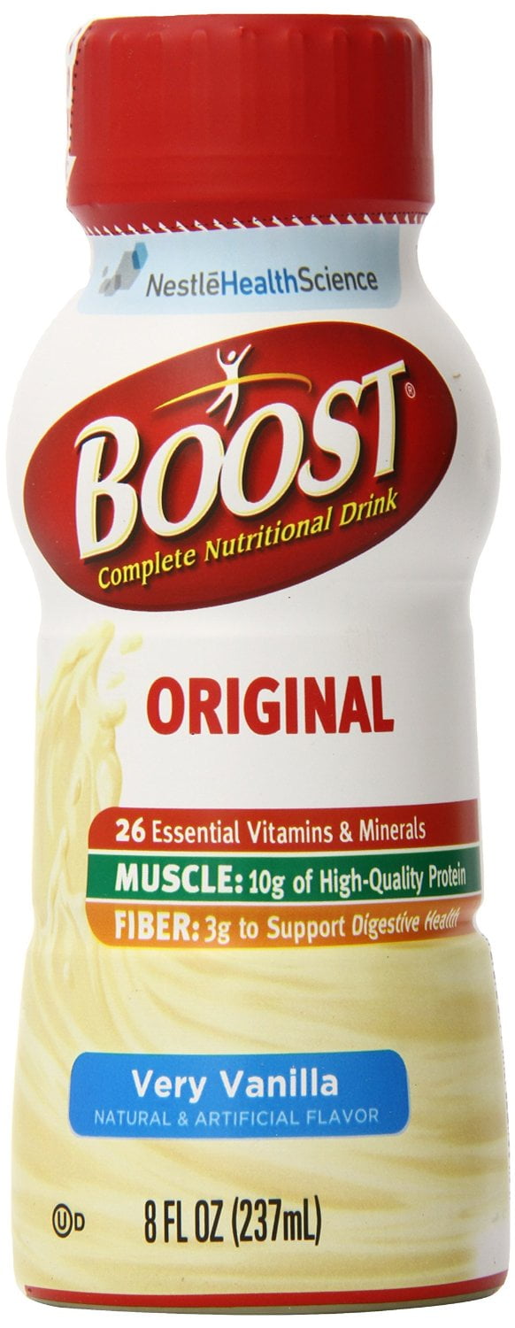 Boost Original Complete Nutritional Drink, Very Vanilla, 48 FL OZ (Pack ...