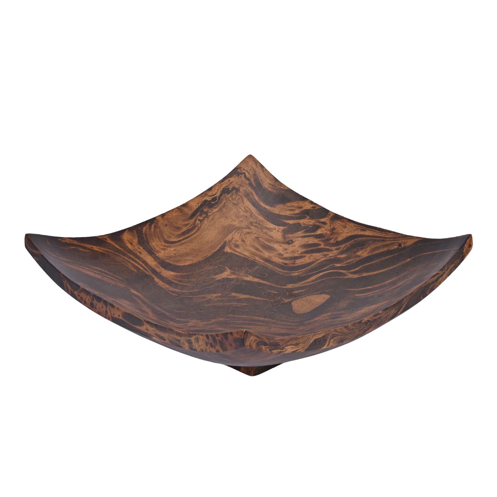 Stylish Square-Shaped Mango Tree Wood with Dark Stain Serving Dish or ...