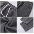Ceisia Men's Outdoor Pocket Elastic Waist Drawstring Washed Solid Color ...