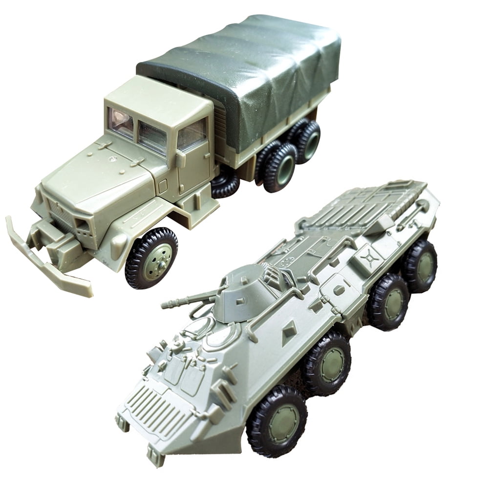Lohuatrd 2Pcs/Set 1/72 M35 Truck BTR-80 Cavalry Carrier Model DIY ...