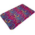 Bathroom Rugs Non Slip Washable - Cartoon Cute Snake Rose Red Blue ...
