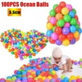 TOPCHANCES 100 Pack BPA Free Ocean Ball Pit Balls - Colorful Soft ...