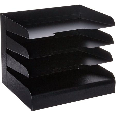 Buddy Products 0404-4 Classic 4 Tier Trays, Letter Size, Steel, 9.5 x 9 ...