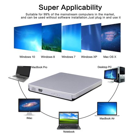 USB External DVD Burner 3.0 External Universal External Desktop Mobile ...