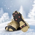 Light Ice Snow Grips Cleat Crampons Shoe - with Flexible TPE Rubber, 6 ...