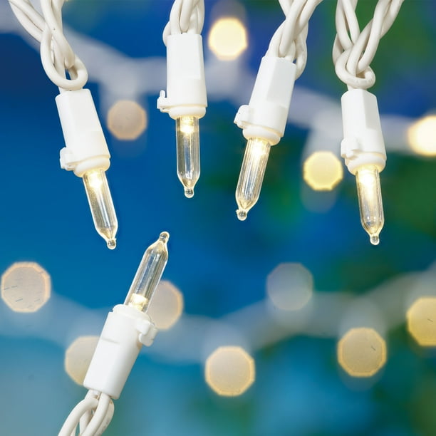 Mainstays 200-Count LED Mini Outdoor String Lights, with White Wire ...