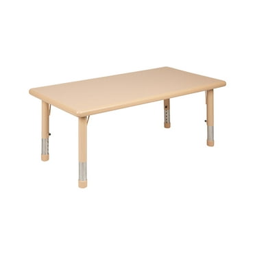 Adjustable Height Rectangular Plastic Activity Table, Green - Walmart.com
