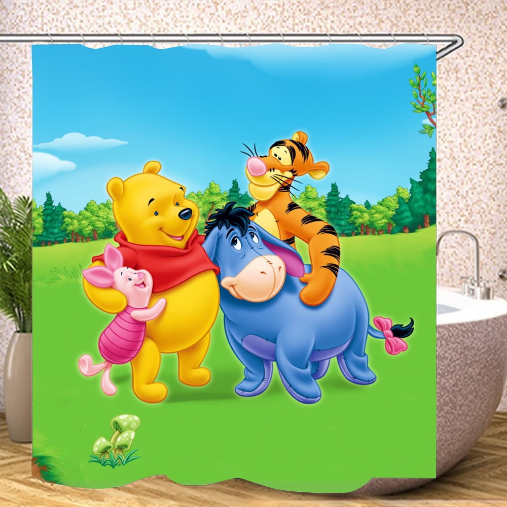 Shower Curtain L 180 180cm Waterproof Thick Hem Durable Washable Winnie
