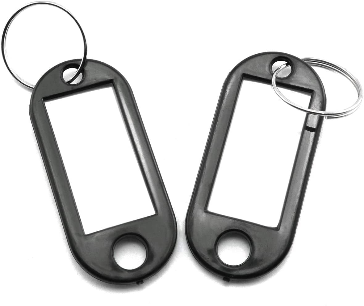 40pcs 5x2.2cm Key Ring Label Tags Plastic Keys Holder and Identifier ...