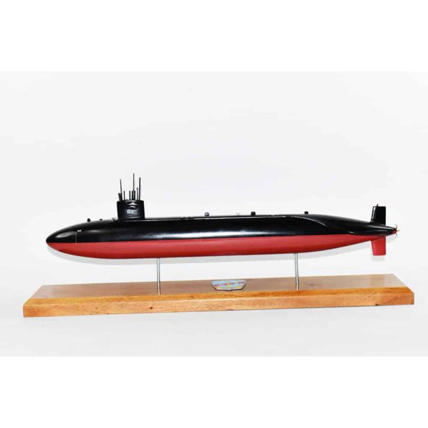 USS Guardfish SSN-612 Submarine Model, US Navy, Scale Model, Mahogany ...