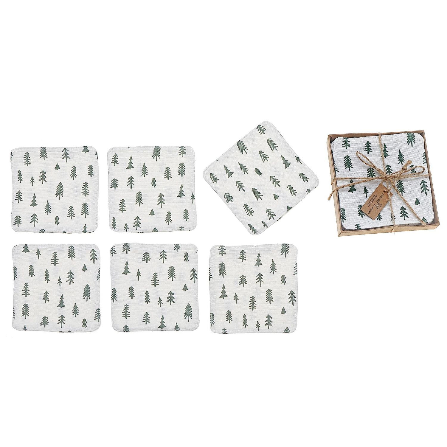 Click here for Ih Casadécor 6 Pc Square Printed Coaster Tree prices