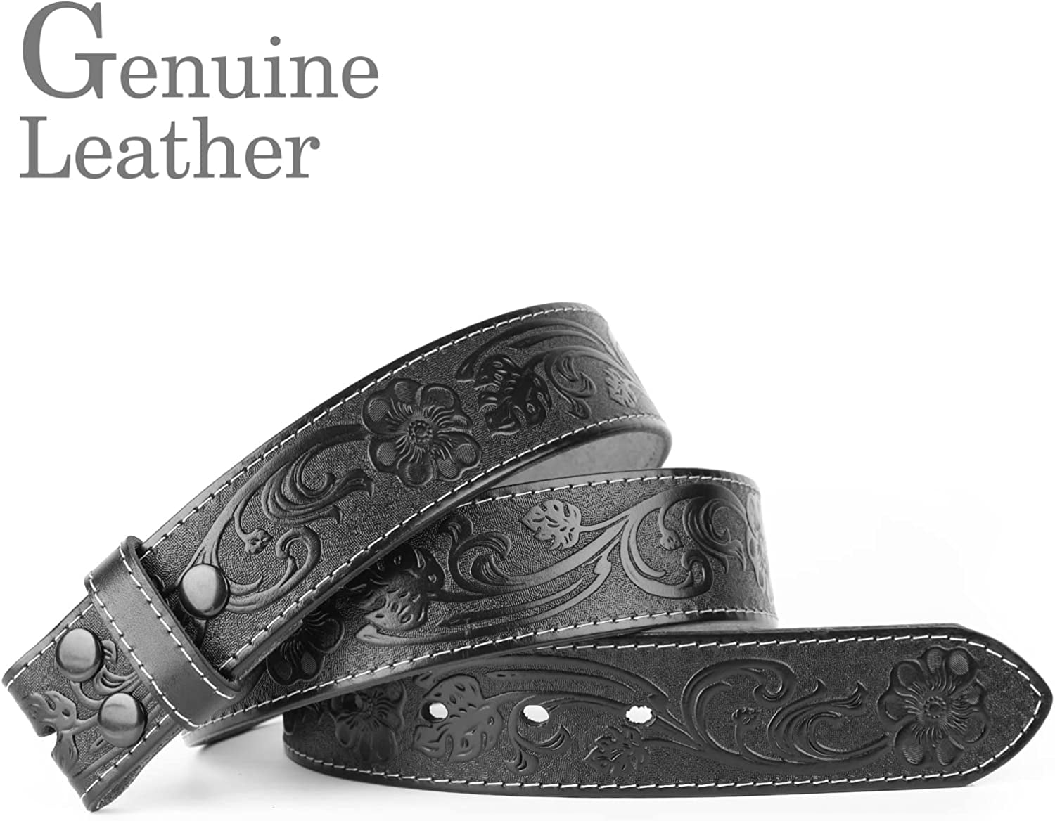 Western Belt for Men, Full Grain Leather Engraved Tooled Men Belt ...