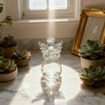 Clear Glass Angel Shaped Flower Vase Decorative Tabletop Floral Holder ...