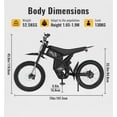 Riding'times GT73 Electric Dirt Bike for Adults, 37MPH 48V36.4AH 2400W 1747Wh Dual Battery Ebike ...